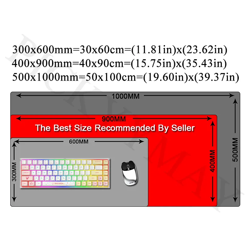 Mouse Pad ASUS Table Mats Computer Mousepad Large Gamer Desk Pad 39.4 × ...