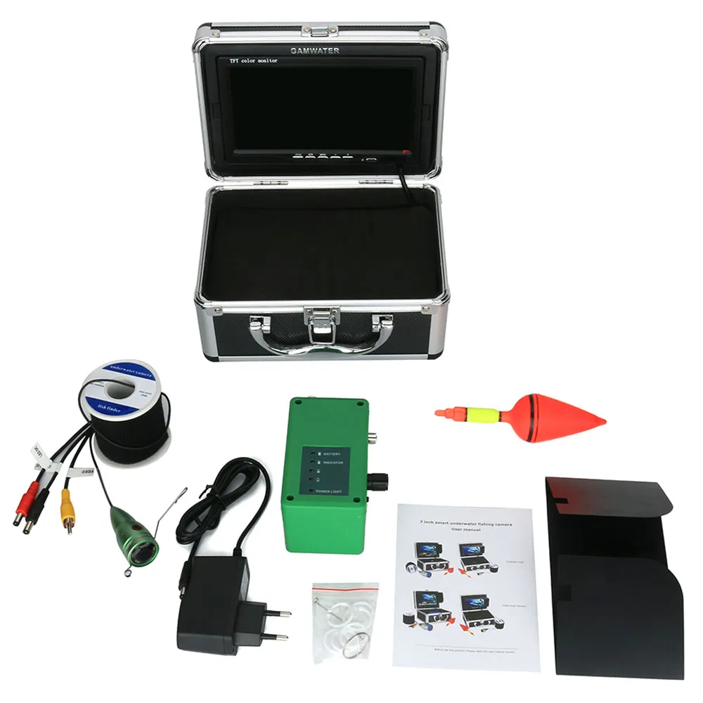 6-Light 7'' Monitor Underwater Fishing Camera Kit: MAOTEWANG 1000TVL ...