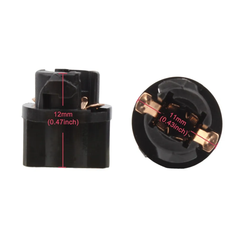 10-Pack T5 LED Twist Lock Socket - Durable PC74 Instrument Panel ...