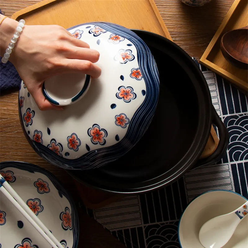Japanese Ceramic Casserole Clay Ceramic Cooking Pots With Terracotta ...