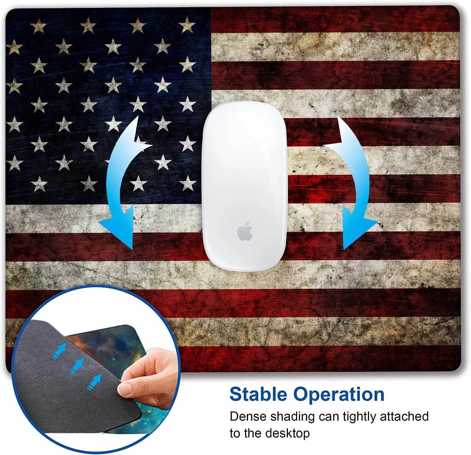 DHgate.com:USA Flag Patriotic Mousepad, Non-Slip Rubber Base, Office ...