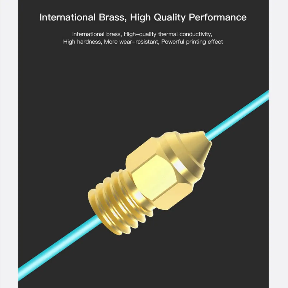 MK Brass Nozzles, 0.4mm Extruder Printer Nozzles for Ender-3 S1 Pro ...