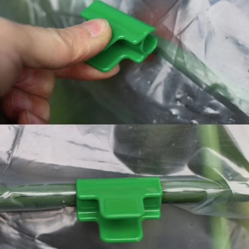 greenhouse with plastic Set - Row Cover Netting Tunnel Clips for Sheds ...