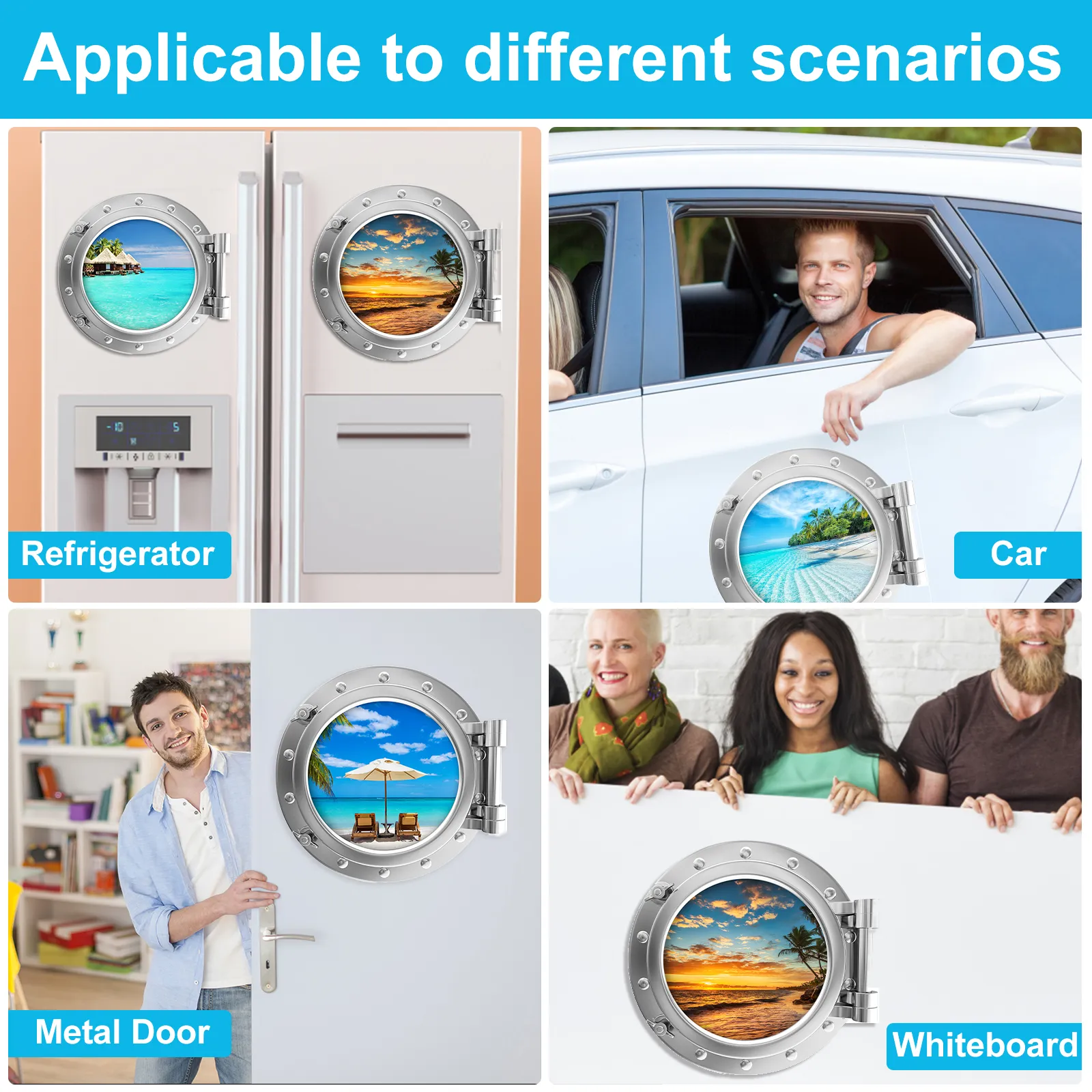 Refrigerator Door Magnets Beach Cruise Door Decorations, Sea Nature ...