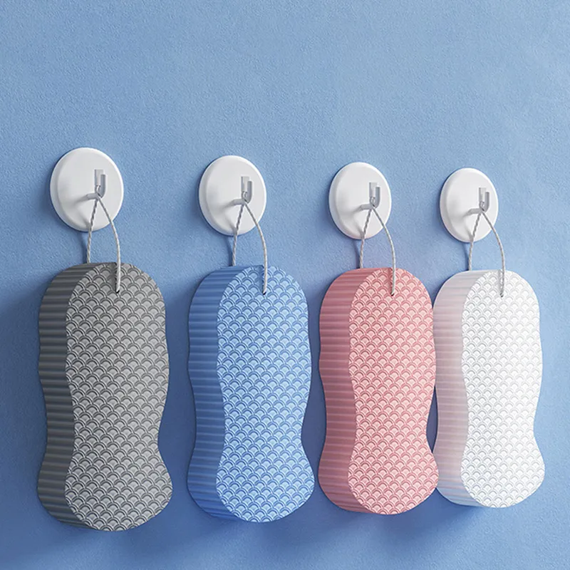 Super Soft Fiber Body Scrub Bath Sponge Exfoliating Brush Bathroom ...