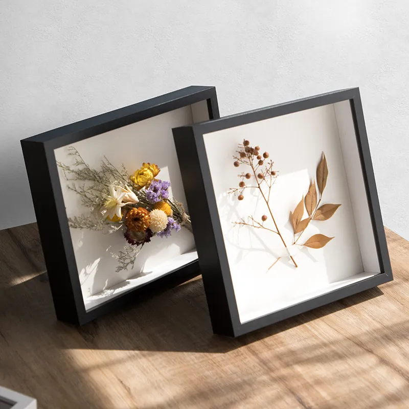 3D Dried Rose Flower Painting Frame - Handmade Shell Photo Frame for ...