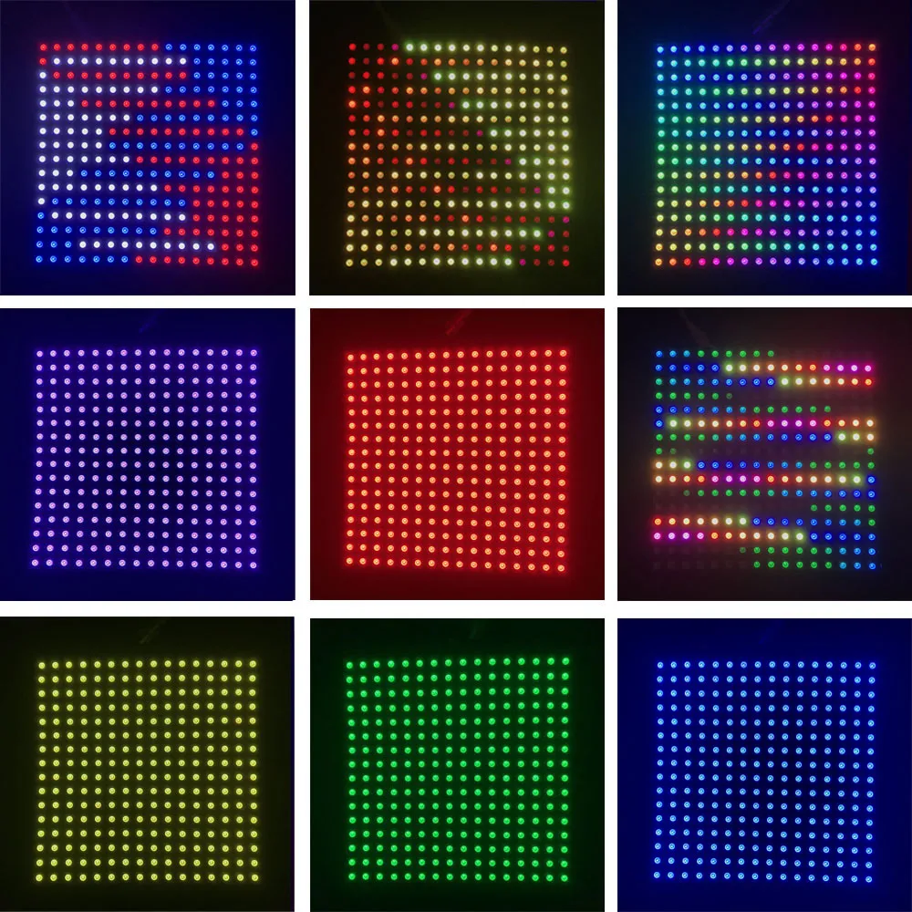 WS2812b RGB LED Panel: Customizable 8x8/16x16/8x32 Matrix Screen Module ...
