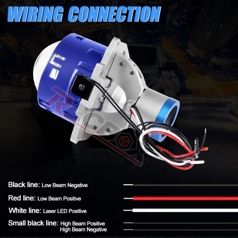 BI LED Laser Lens 3 Pouces Projecteur Lenses Kit, 150W / Paire 12V ...