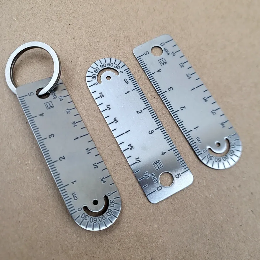 DHgate.com:Ultralight Titanium EDC Metric Ruler for Drawing, Measuring ...