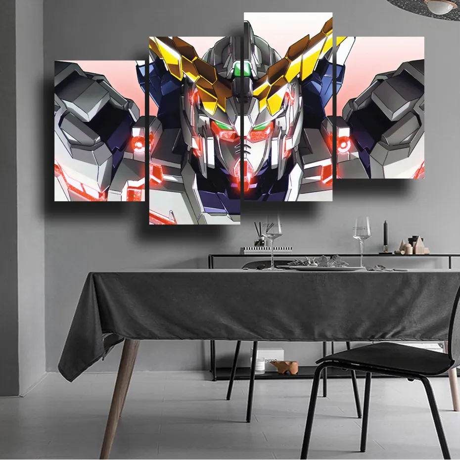 DHgate.com:4-Piece Gundam Retro Canvas Painting Poster Wall Art for ...