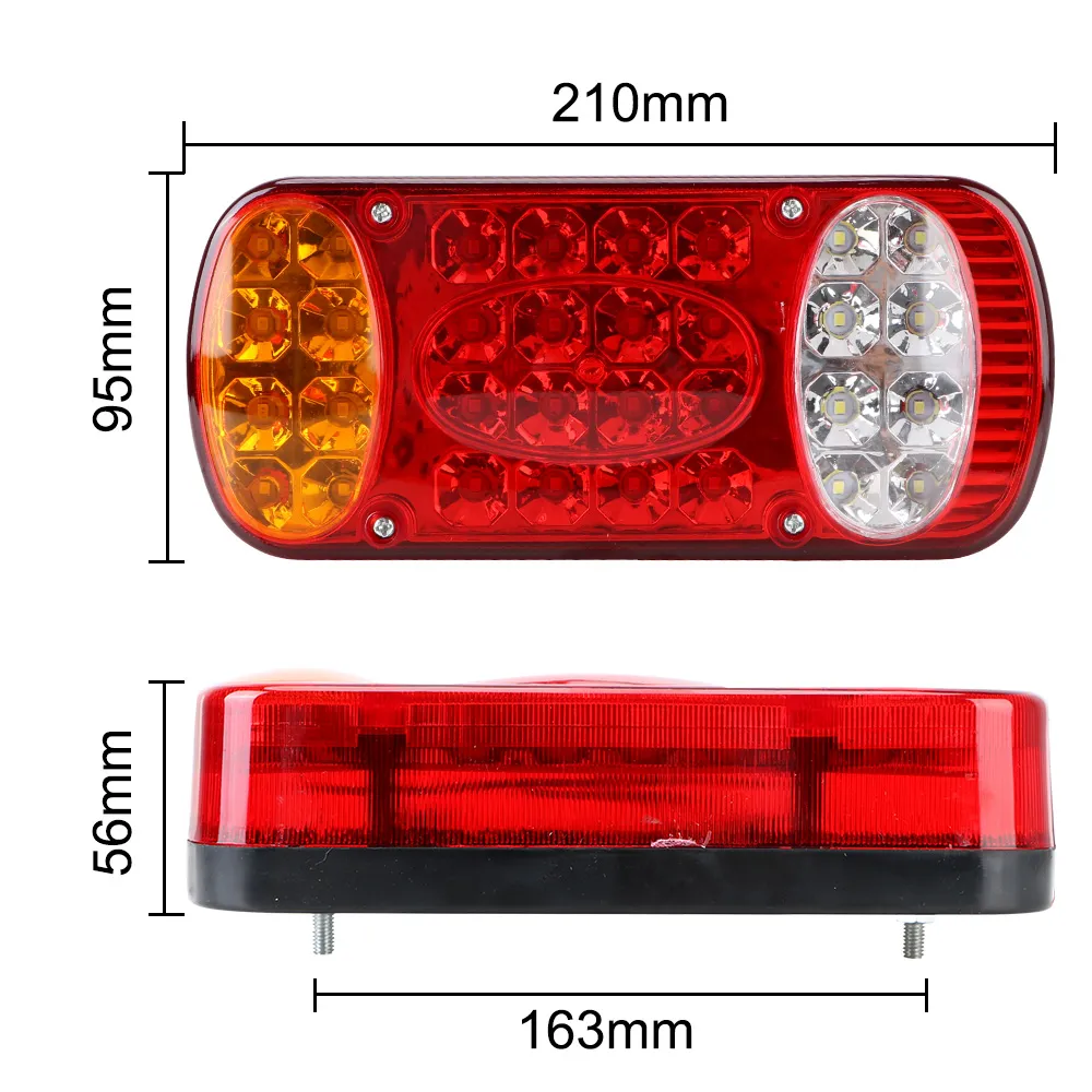 LEEPEE 32LED Car Truck Tail Lights Rear Stop Brake Lamps 12V Waterproof ...