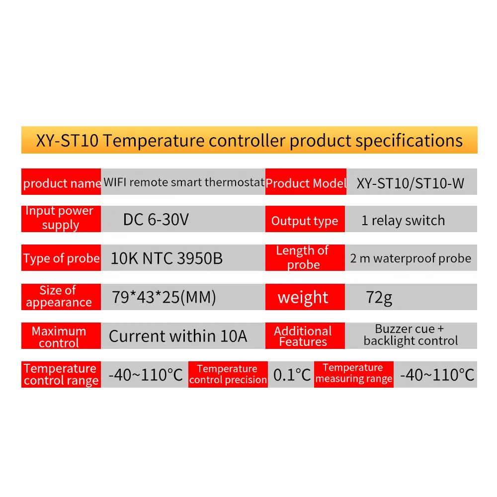 WIFI Remote Smart Thermostat LCD Digital Temperature Controller Module ...