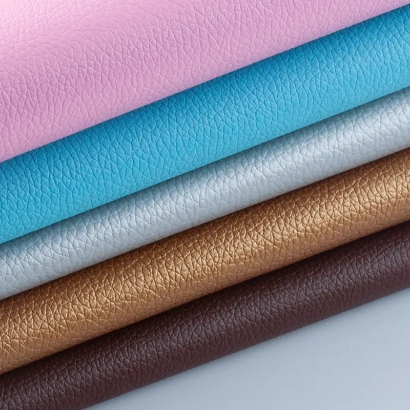 Litchi Pattern Synthetic PU Faux Leather Fabric Sheet for DIY Bows ...