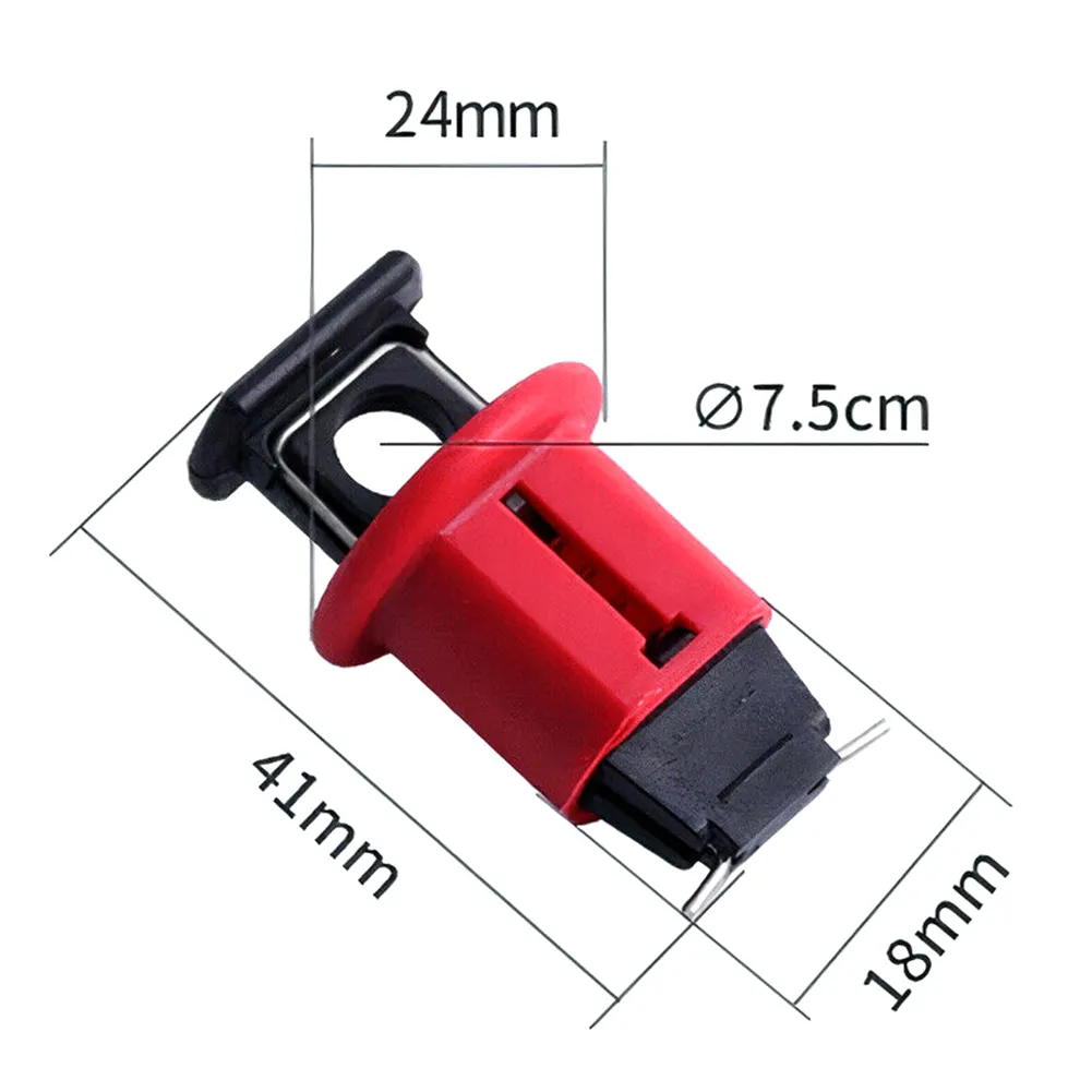 Brand New Breaker Lock MCB Lockout Device, Black and Red, Push Pin ...