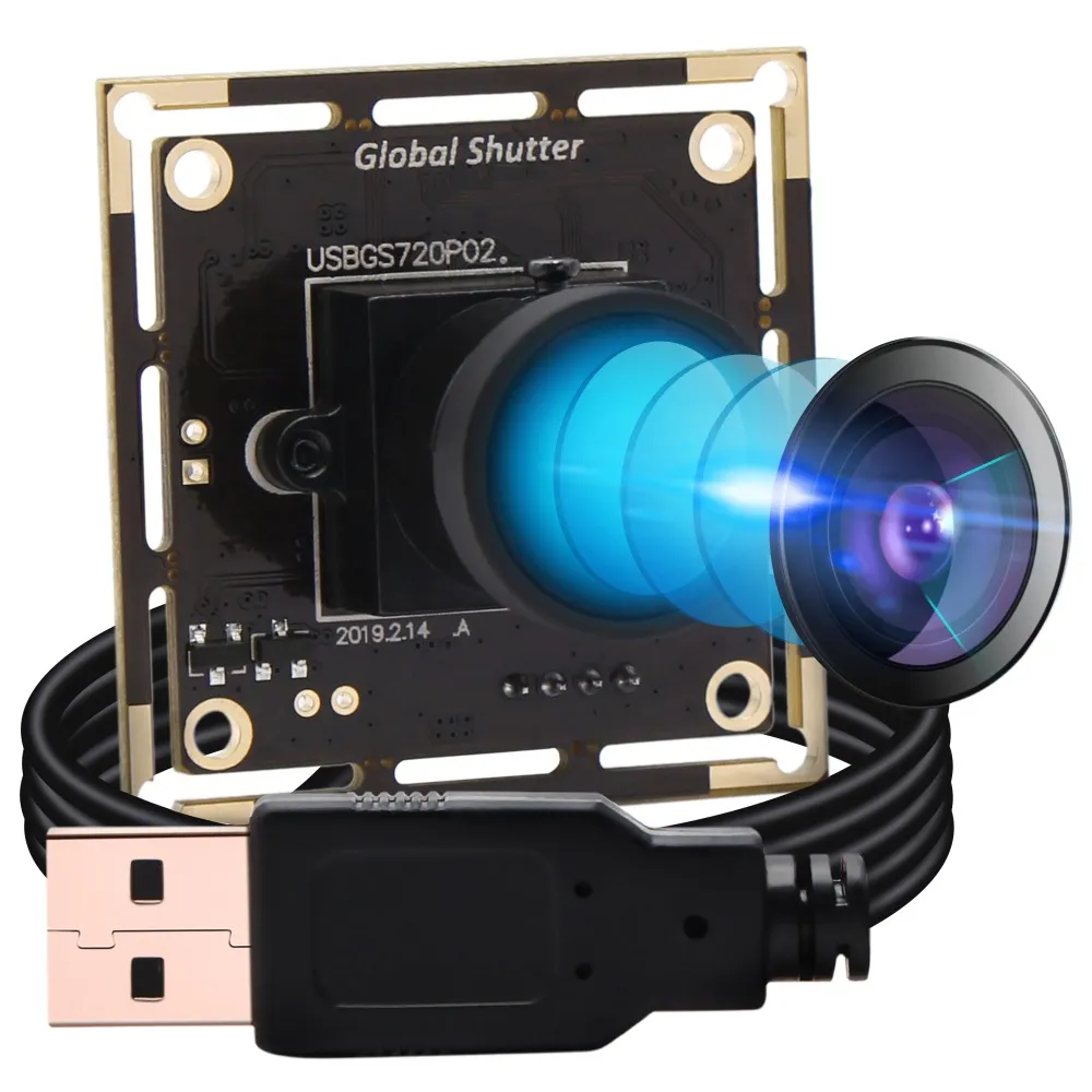 Global Shutter 60fps 720P 1MP Wide Angle UVC USB Webcam with Shutter ...