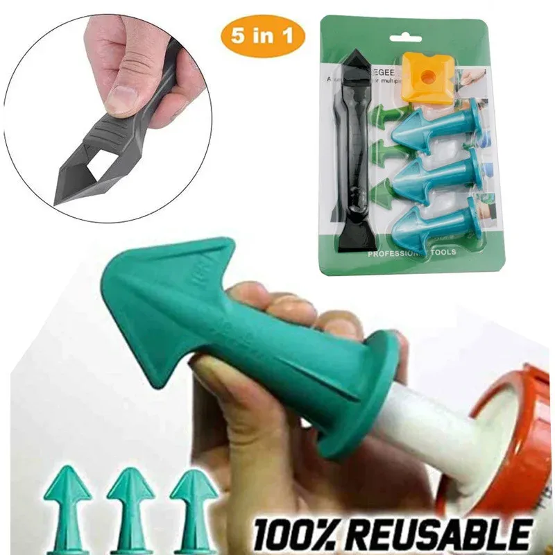 DHgate.com:5PCS Caulking Nozzle Applicator Tool Kit - Plastic Spatula ...