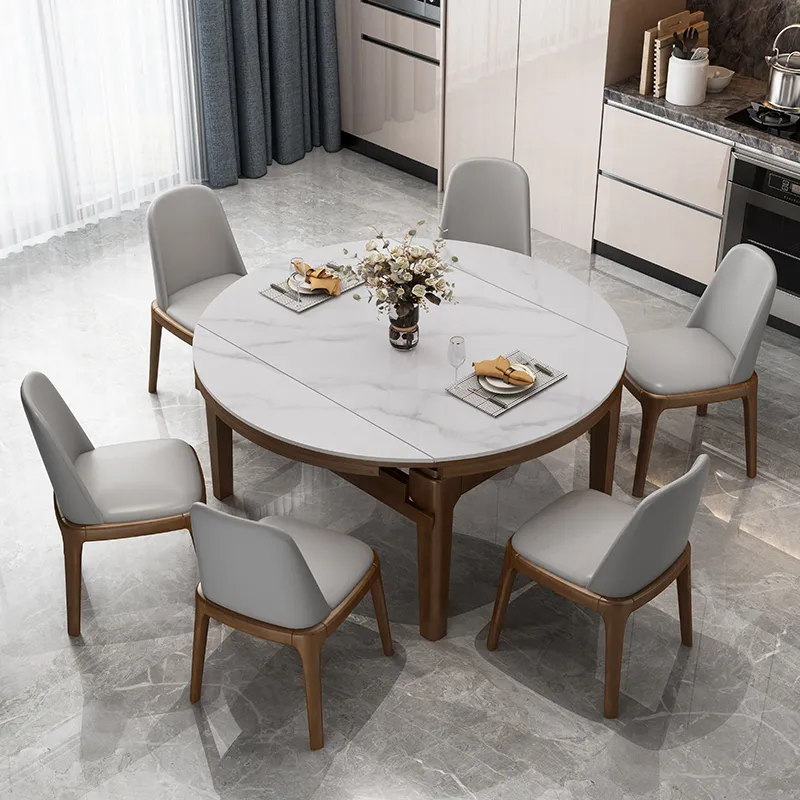 DHgate.com:Luxury Wood Dining Set, Extendable Kitchen Table and Chairs ...