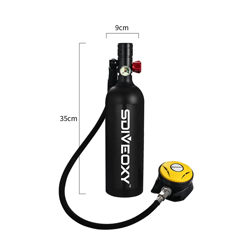 1L oxygen cylinder with Breathing Valve for Scuba Diving and Underwater ...