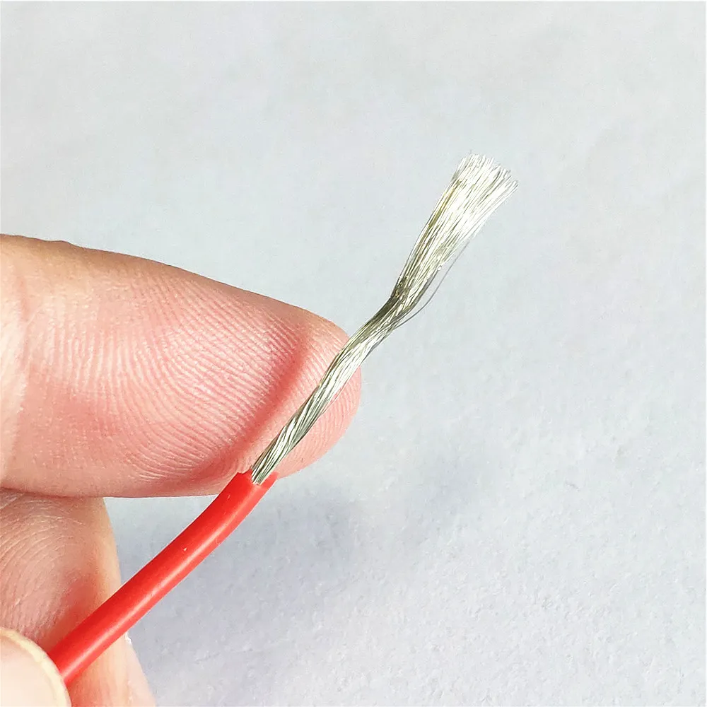 Red Black Heat-Resistant Silicone Soft Wire Cable 12-30 AWG Tinned ...