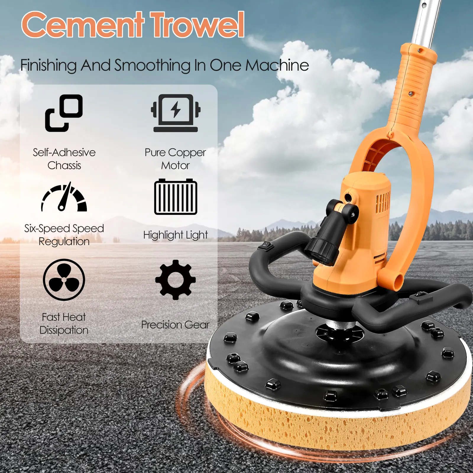 AC 1700W Electric Concrete Trowel Mixer Plastering Machine - Efficient ...