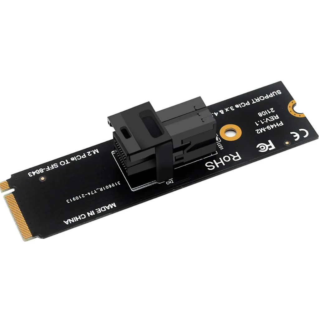 DHgate.com:M.2 NVMe SSD to Mini SAS SFF-8643 Adapter Card for PCIe X4 ...