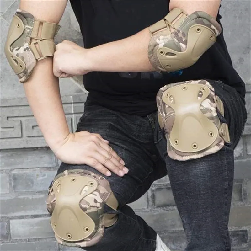 Tactical Anti-impact Military Knee Elbow Pads for Airsoft Cycling ...