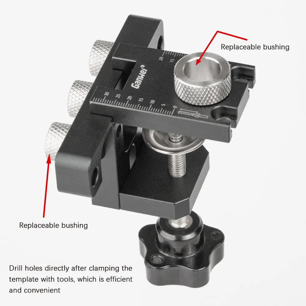 Steel Hole Punch Tool: 3-in-1 Adjustable Doweling Jig for Woodworking ...