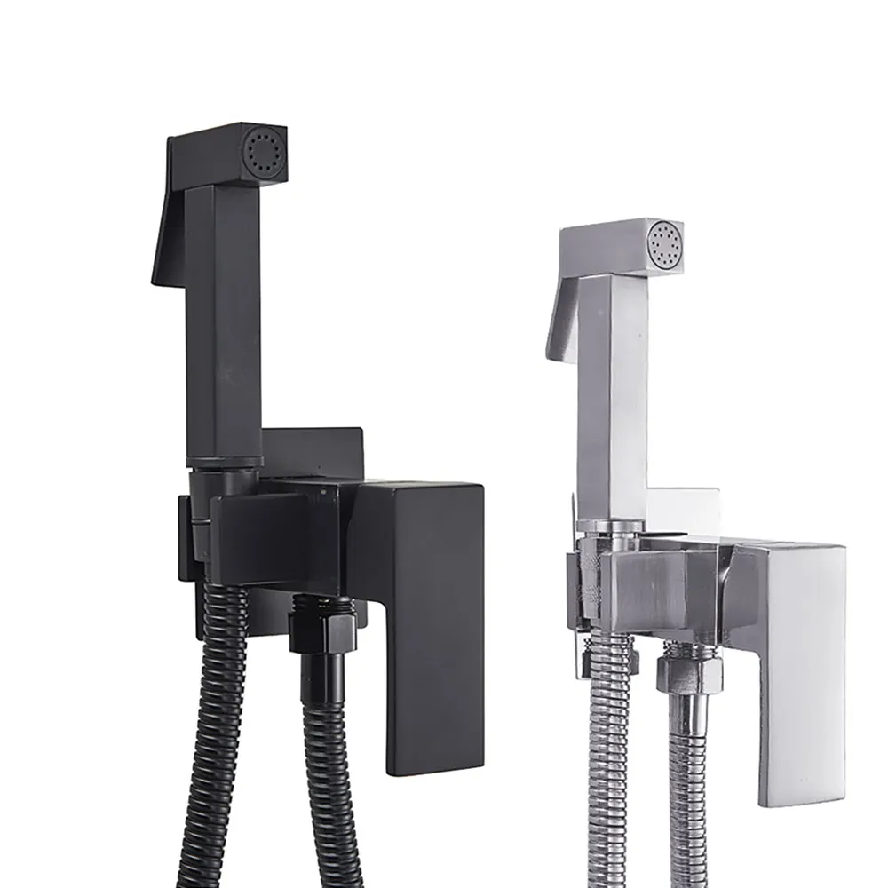 DHgate.com:2024 Brass Bidet Faucet, Silver Black Hot and Cold Water ...