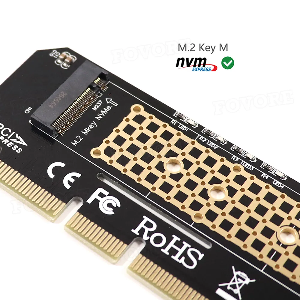 PCIe to M.2 NVMe M Key SSD Adapter Card for 2230 2242 2260 2280 M.2 ...
