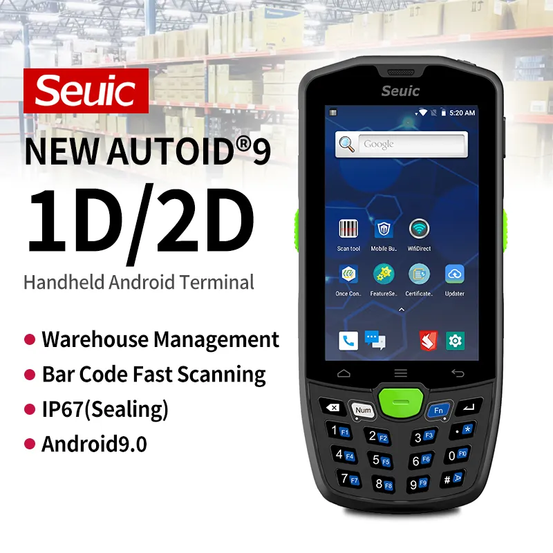 WMS A9 Handheld PDA Device with Barcode Scanner, 2D QR Code Reader, NFC ...