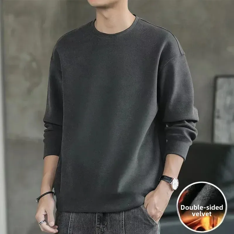 Premium Mens Wool Long Sleeve Shirt - Double Layer Warmth for Winter ...
