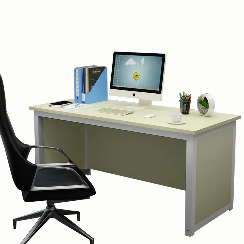 Modern Minimalist Office Desk Wood Computer Desk for Home Office Simple Desk with Drawers Sturdy Office Furniture QF50OD