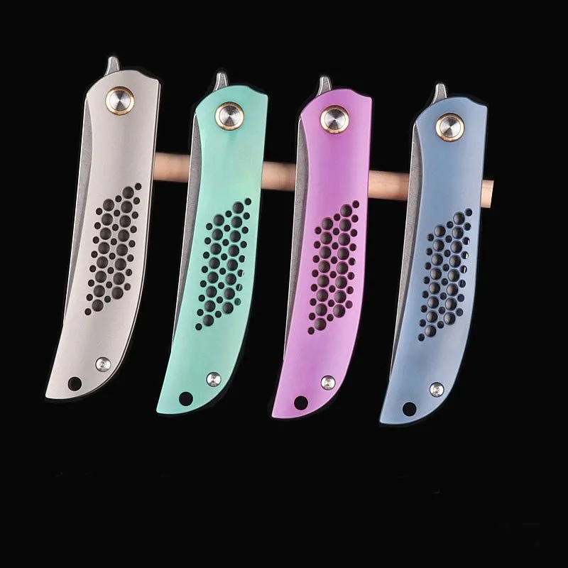 High End Flipper Folding Knife S35VN Stone Wash Blade TC4 Titanium ...