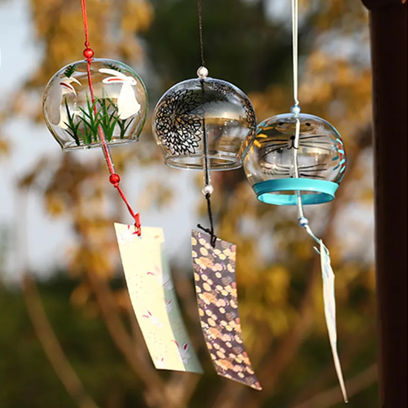 Japanese Glass Wind Chimes 3 Pack Japanese Wind Chimes, Glass Wind
