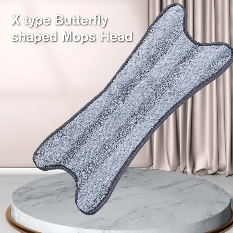 X Type Butterfly Shaped Mops Head Replacement Reusable Flat Household ...