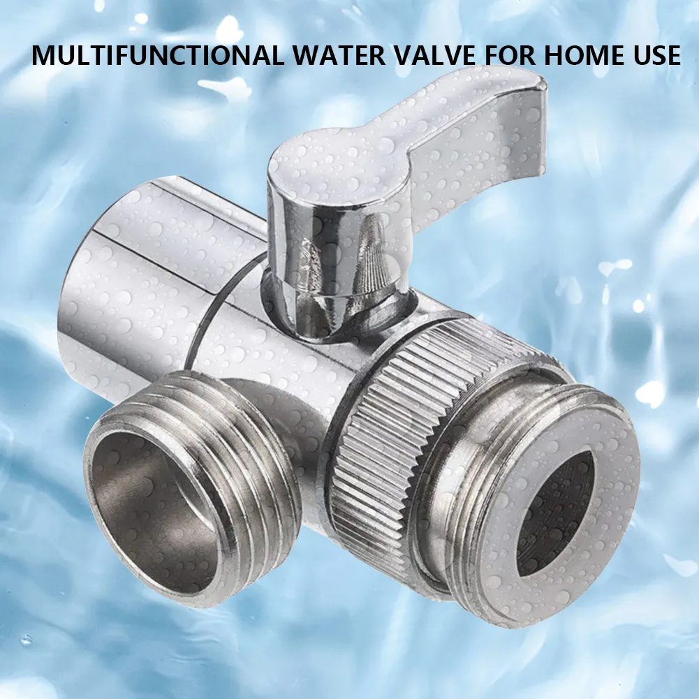 3 Way Diverter Shower Valve Faucet Splitter Adapter For Kitchen Sink ...