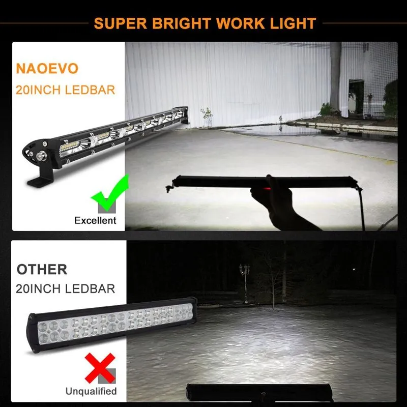 DHgate.com:2024 LED Work Light Bar - 7/13/20 Inch, Ultra-Thin Single ...
