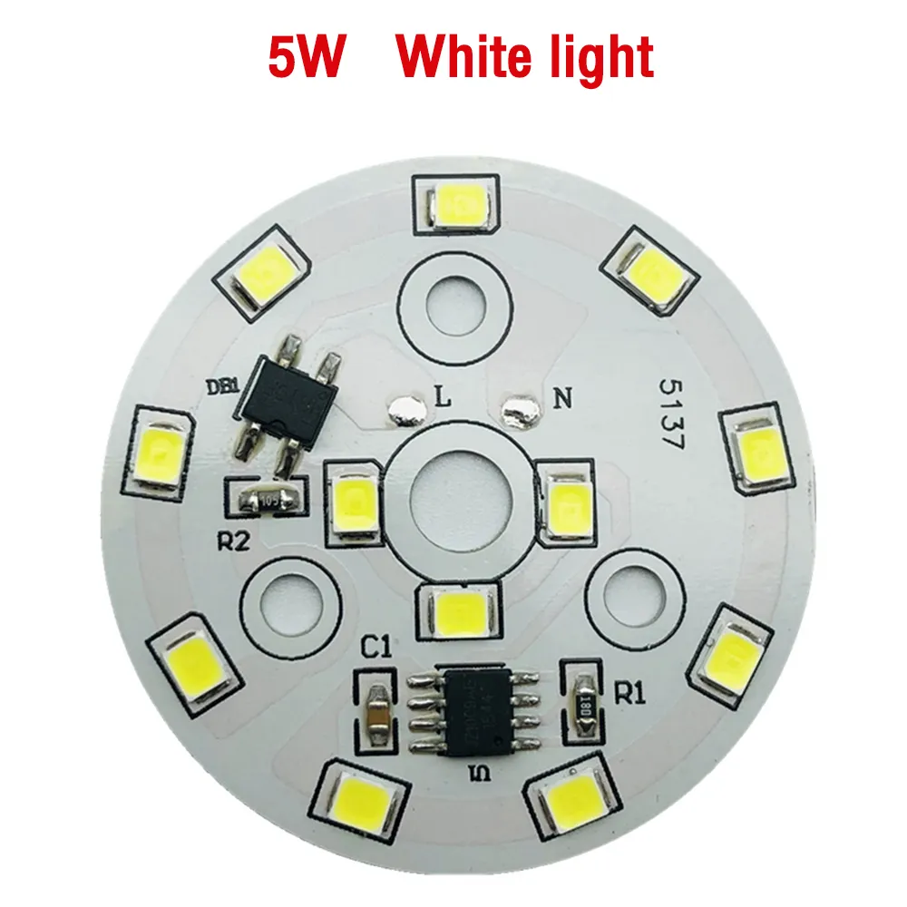 10-Piece Round LED Chip Bulbs 3W-9W for 220V Spotlight Accessories from ...