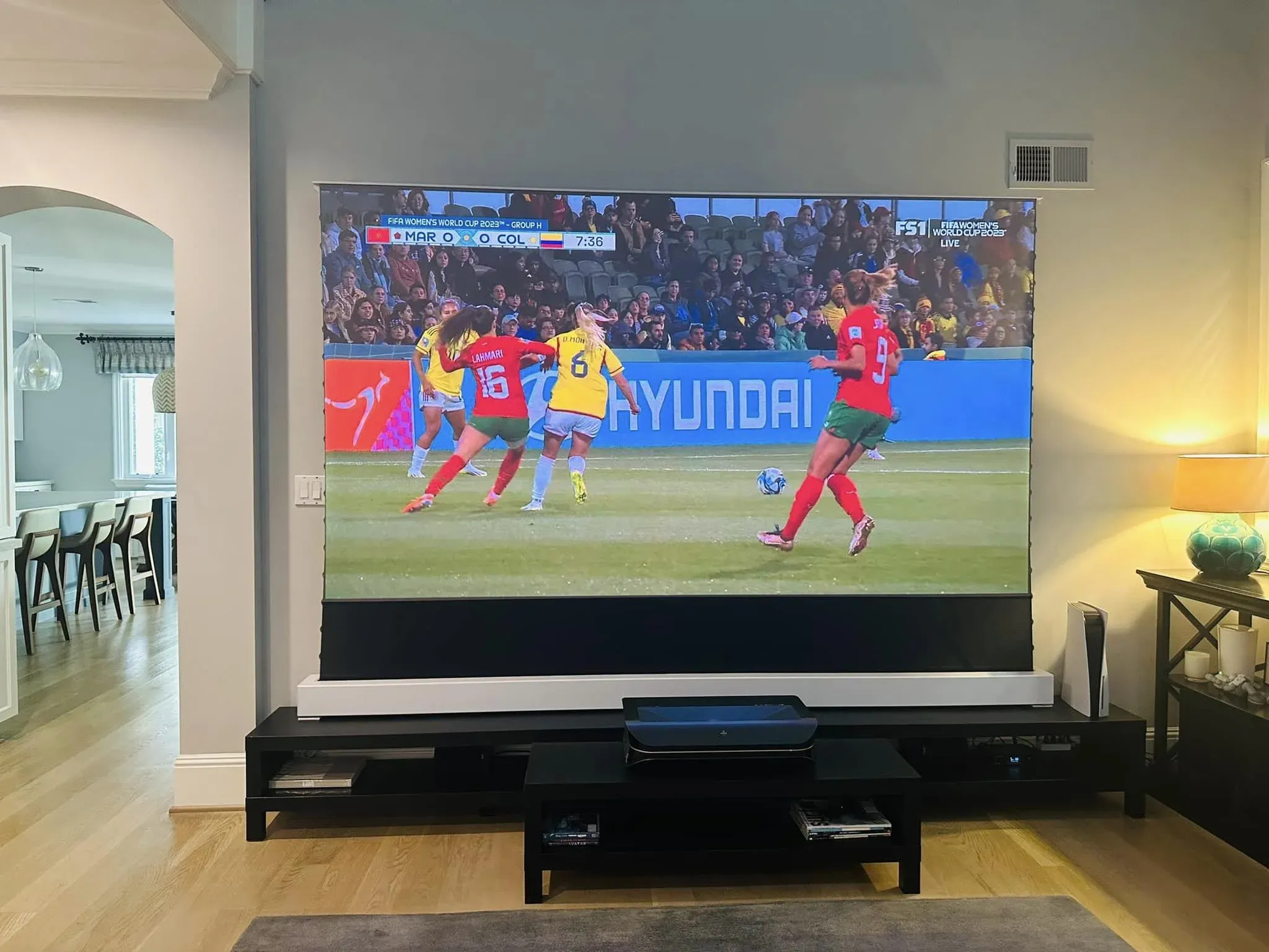 120 Electric Floor Rising ALR Projector Screen - 4K UHD Laser Projector ...