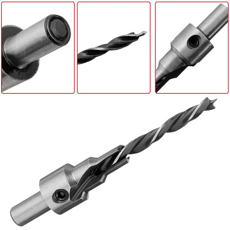 DHgate.com:8mm Shank Countersink Drill 3PCS Pilot Drill Bits Reamer Set ...