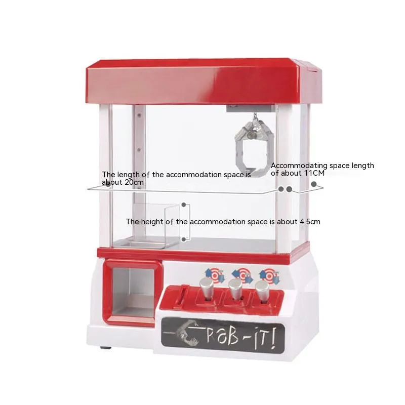 Mini Claw Machine Coin Operado Clip Candy Candy Portable Mini Plush ...