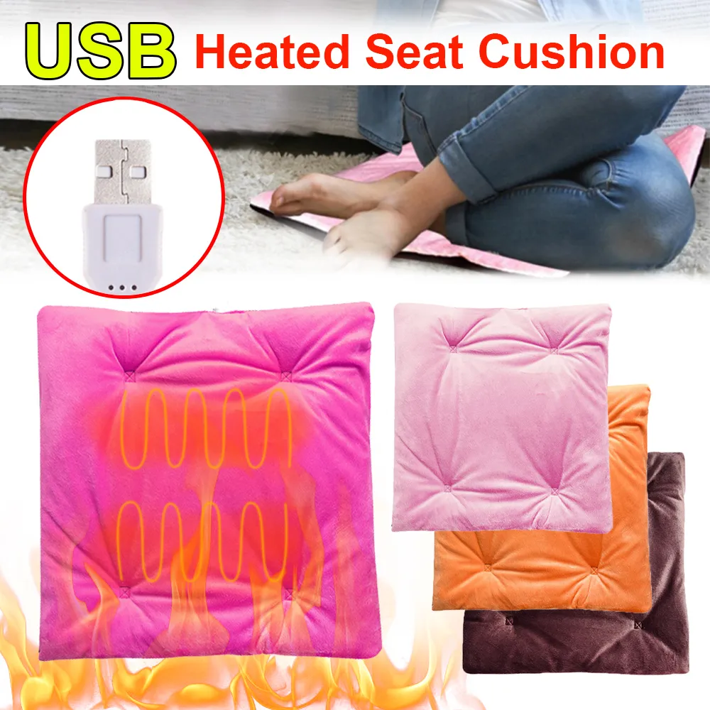 Electric Heated Seat Cushion: USB Powered Warm Winter Heating Pad for ...