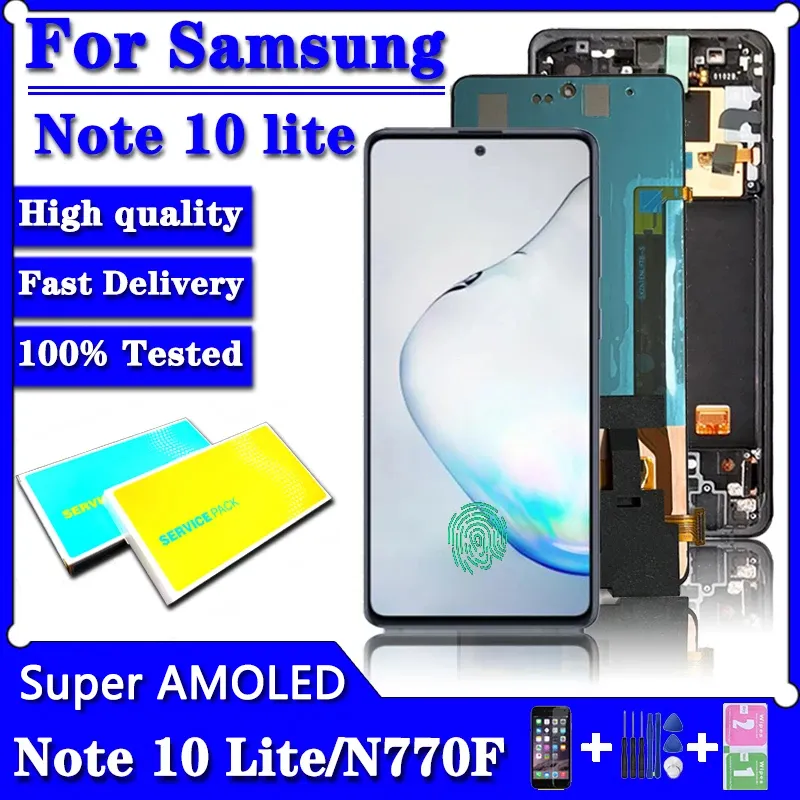 Note 10 Lite LCD Screen Replacement with Fingerprint Scanner, Touch ...