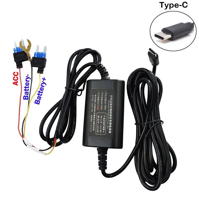 High-Performance Type-C Buck Line DVR Hardwire Kit for 70mai M500 2.5V ...