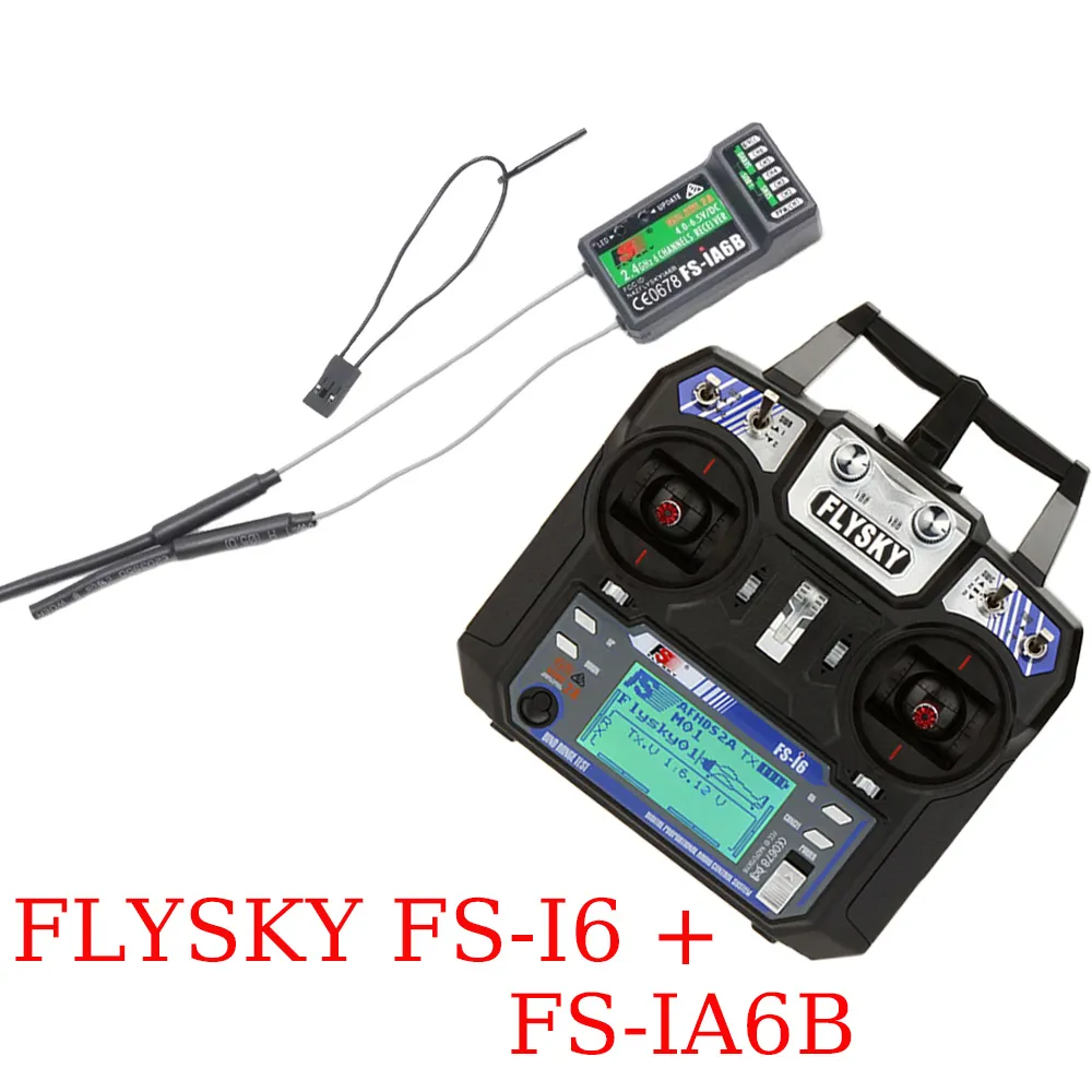 Flysky FS-i6 2.4G 6CH Radio Control Transmitter with FS-iA6B Receiver ...