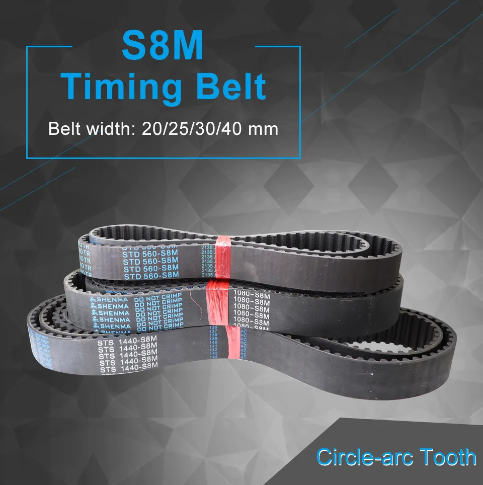 Timing Belt S8M 712/720/728/736/752/760/768/776/784/792Teeth Pitch 8.0 ...