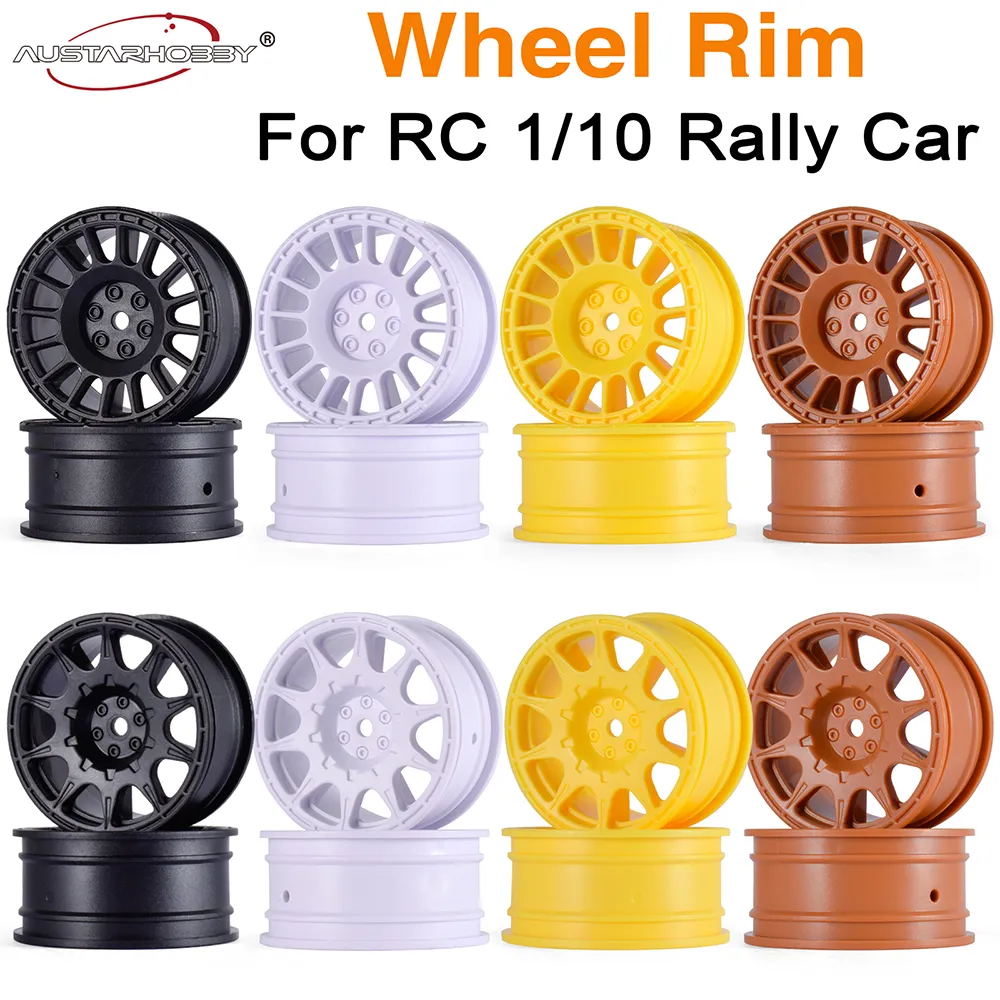 DHgate.com:AUSTARHOBBY Red 12mm Hex RC Rally Car Wheels Rims for Tamiya ...