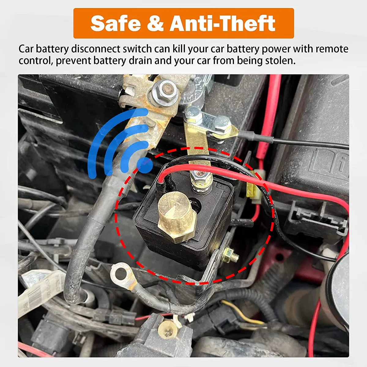 Wireless 12V 200A Battery Connectors Disconnect Switch With Anti Theft ...