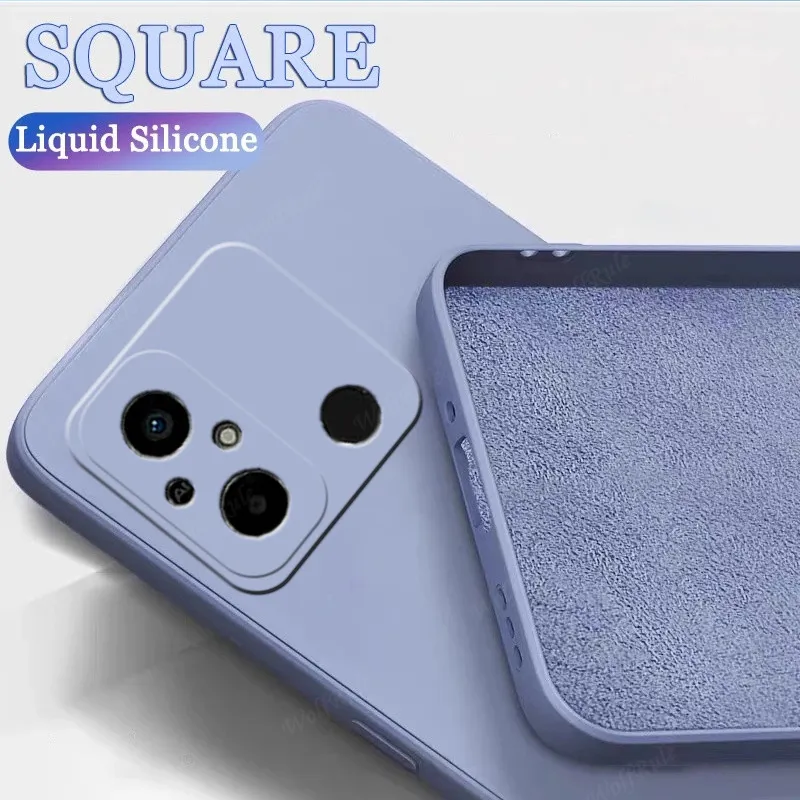 Redmi 12C CaseSoft Liquid Silicone Shockproof Back Cover with TPU ...