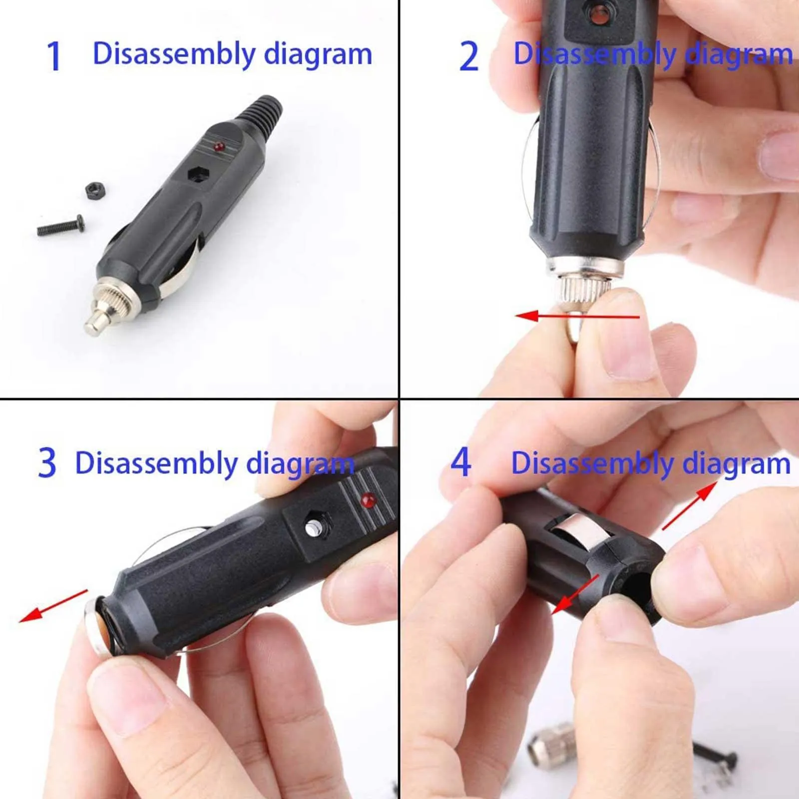 Wholesale 20A Male LED Cigarette Lighter Socket Plug Connector Adapter For Car Van Motor Mens Accessories 12V 24V Auto Compatible From Homepro5 3.77 DHgate.Com